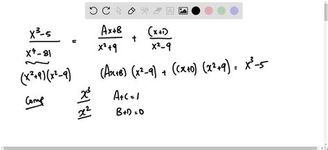 solved determine the partial fraction decomposition for each of the given rational expressions