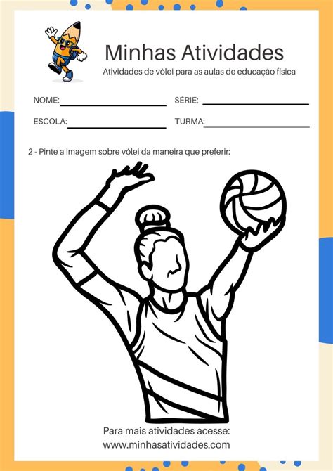 Atividades De Voleibol Para Imprimir
