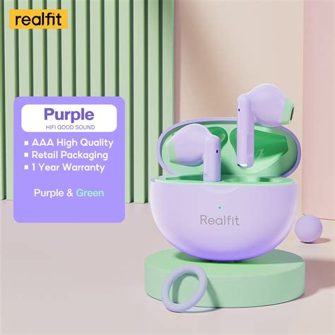 Tai Nghe bluetooth 5 3 Không Dây realfit f2 tws Kèm Hộp Đựng Ốp
