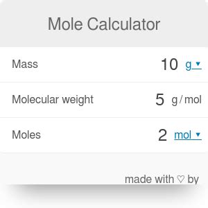 Mole Calculator