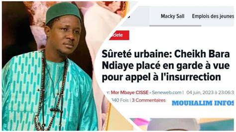 Sûreté urbaine Cheikh Bara Ndiaye placé en garde à vue pour appel à l