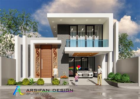 Desain Rumah 2 Lantai Lebar 10 Meter A24 Arsifan Project Bangun