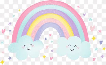 Descarga Gratis Arcoiris Y Nubes De Dibujos Animados Png Pngwing