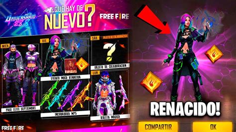 YA SALIÓ la NUEVA AGENDA SEMANAL de FREE FIRE MOCO RENACIDA NUEVA