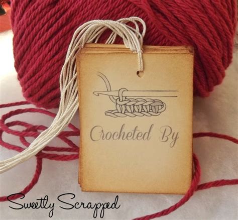Crocheted By Tags Labels Gift Wrap Packaging Etsy