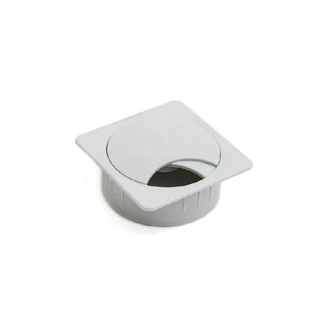 PASACABLE CUADRADO CON TAPA GIRATORIA Ø80 BLANCO Caja 1 PZA