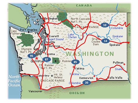 Washington State Highway Map London Top Attractions Map