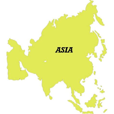 Mapa Del De Asia Royalty Free Stock SVG Vector