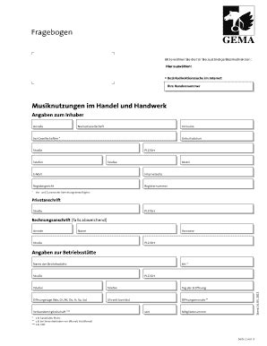 Ausfüllbar Online Fragebogen fr Handel und Handwerk Startseite GEMA