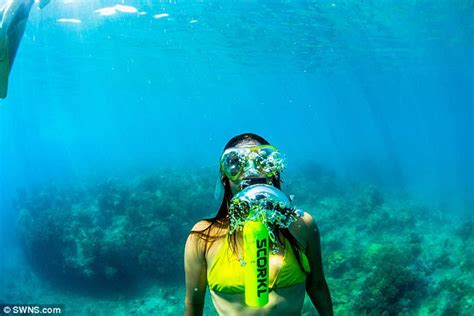 Snorkel Lets Swimmers Breathe Underwater For Minutes Daily Mail Online