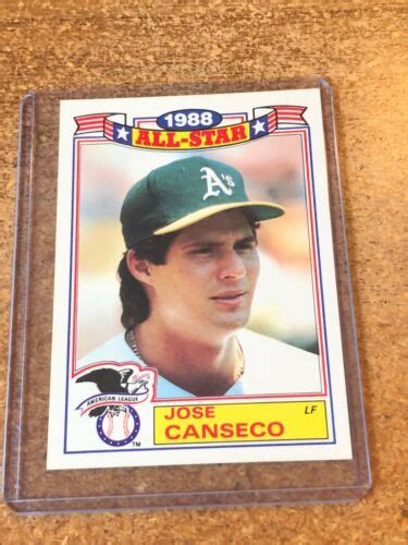1989 Topps Baseball 1988 All Star Commemorative 6 Jose Canseco