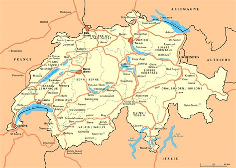 Présentation 65 imagen carte de la suisse avec les villes fr