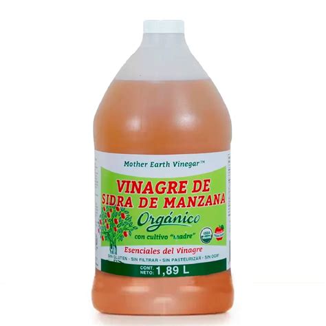Vinagre De Sidra De Manzana Orgánico Mother Earth 1 89lt