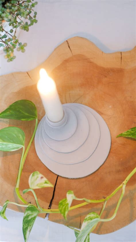 Kerzenständer aus Modelliermasse basteln Scandify Your Life