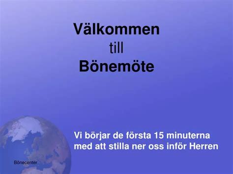 PPT Välkommen till Bönemöte PowerPoint Presentation free download
