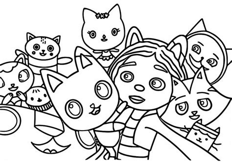 Desenho para colorir A Casa Mágica da Gabby Todos os amigos 19