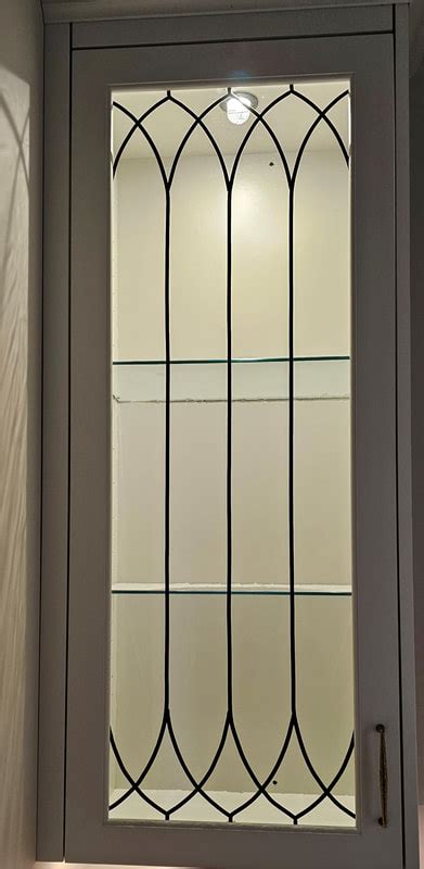 Cabinet Doors Inserts Beveled Stained Glass Etched Art Glass