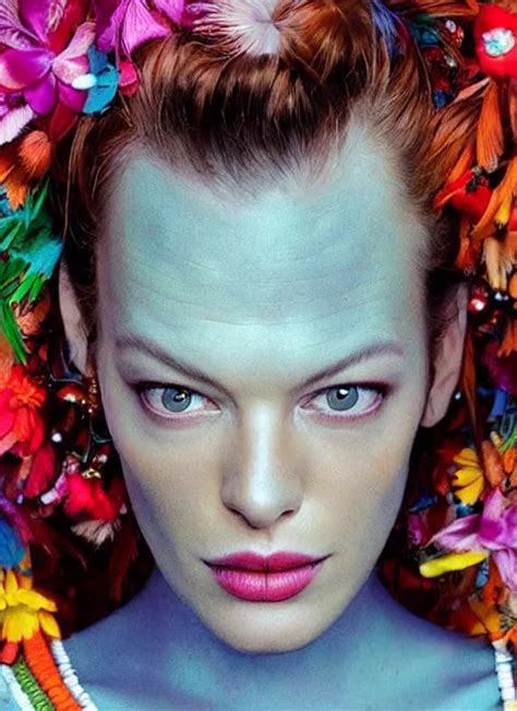 Beautiful Portrait Of Milla Jovovich Wearing Fantastic Stable