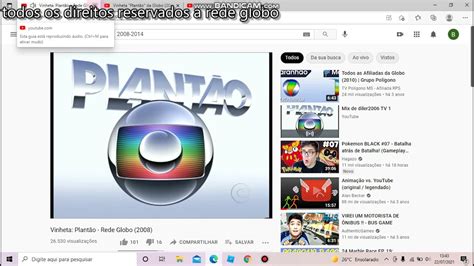 vinhetas do plantão da tv globo 2001 atual YouTube