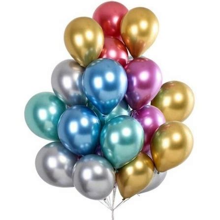 Kit 25 Balão Bexiga N5 Cromado Metalizado Aluminio Platino 5 Cores