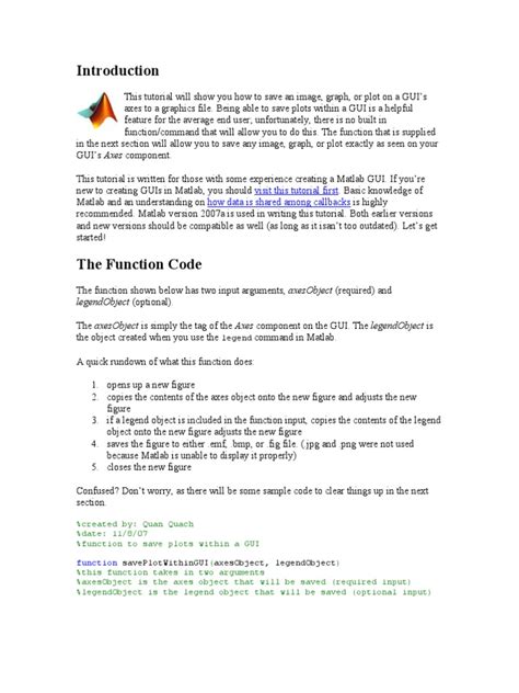 matlab gui tutorial saving plots within a gui pdf matlab graphical user interfaces