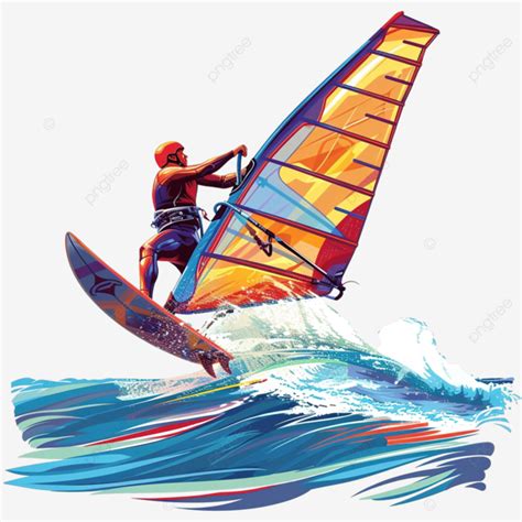 Windsurf Outdoor Extreme Sport In The Sea Windsurfing Surfer Sports