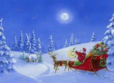 Santas Sleigh Wallpapers 4k HD Santas Sleigh Backgrounds On WallpaperBat