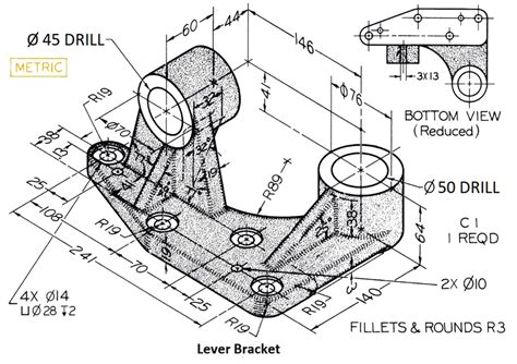 solved using autocad draw the required orthographic views including section and auxiliary