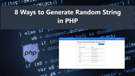 8 ways to generate random string in php tutorial sourcecodester