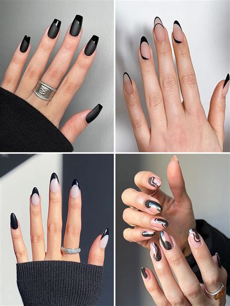 30 Classy Black Acrylic Nail Designs To Inspire You Flymeso Blog