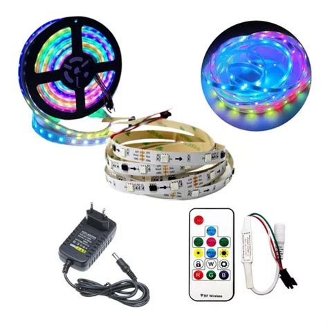 Kit Fita Led Metros Leds C Controle Fonte Frete Gr Tis