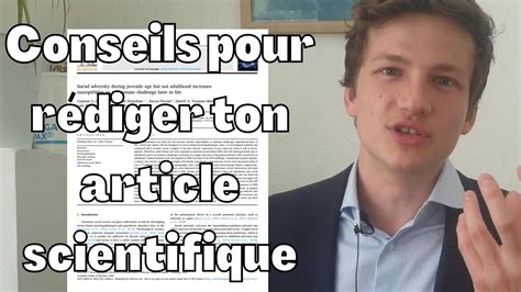 Conseils pour rédiger un article scientifique Rédaction article