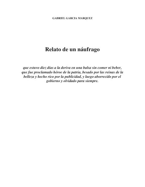 PDF Relato de un náufrago para uso escolar DOKUMEN TIPS