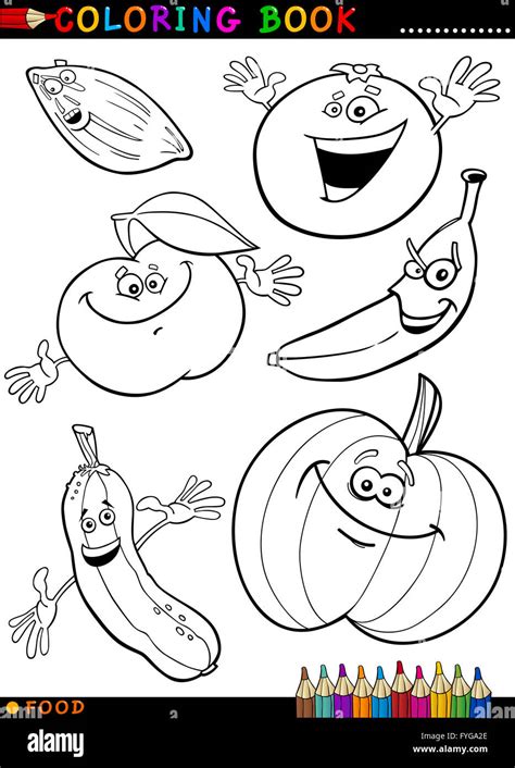Frutas Y Verduras Para Colorear