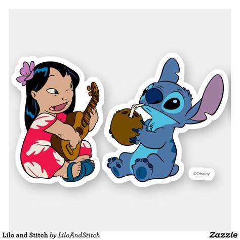 Lilo And Stitch Sticker Zazzle Disney Stickers Printables Cute