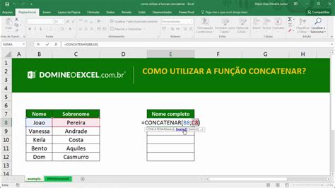 Como Utilizar A Fun O Concatenar No Excel Domine O Excel Youtube