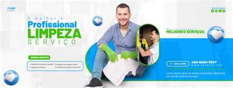 Banner Social Media Serviços Gerais O Melhor e Profissional Limpeza