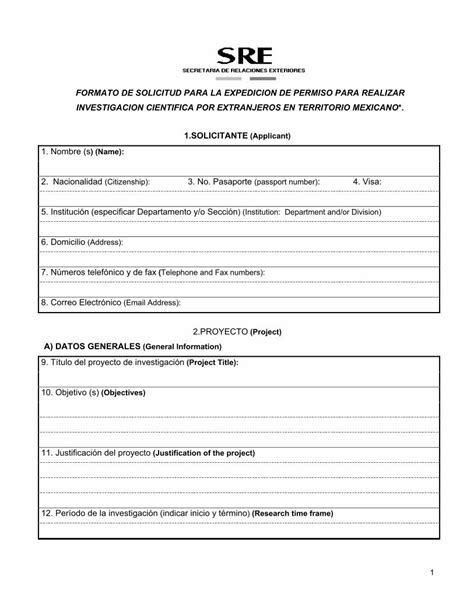 FORMATO DE SOLICITUD PARA LA EXPEDICION DE PERMISO INSTRUCTIVO PARA EL