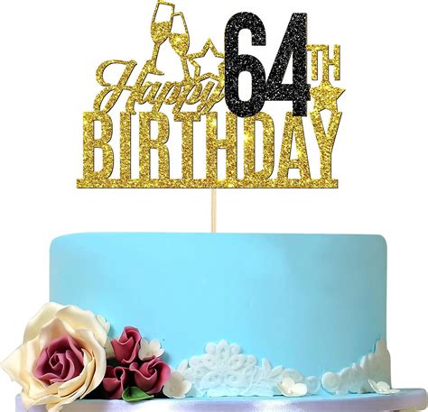 Amazon Happy 64th Birthday Cake Topper Sixty Four Year Old Cake