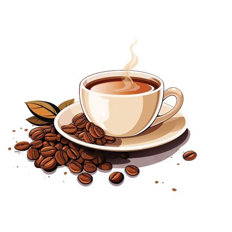 Taza De Cafe Vector Vector Premium