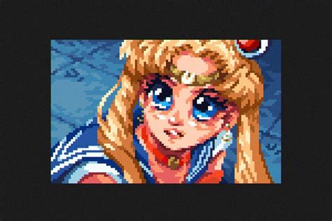 Sailor Moon Pixel Art Pattern In Pixel Art Pattern Pattern Art