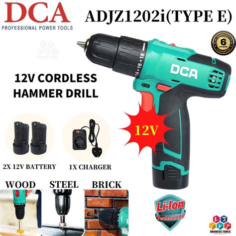 DCA CORDLESS DRIVER DRILL 10 8V CORDLESS HAMMER DRILL 12V
