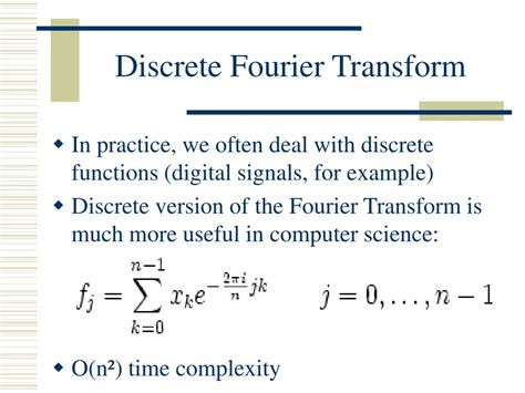 discrete fourier transform