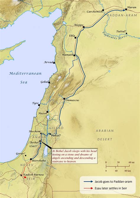 Jacob Goes To Paddan Aram Bible Mapper Atlas