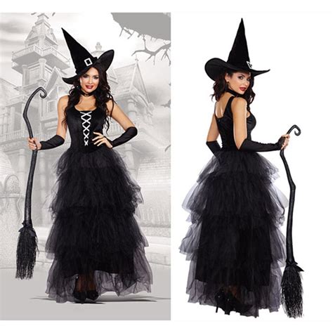Disfraz De Bruja G Tica Negra Para Mujer Adulta Purim Halloween Fiesta
