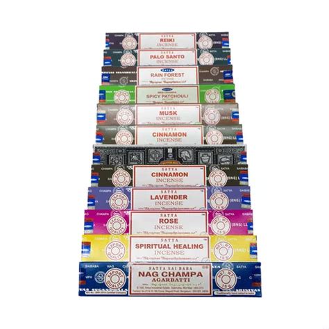Kit Incenso Nag Champa Satya Aromas Mistos 12cx D15gr brinde Frete grátis