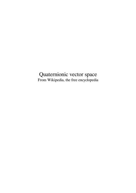 pdf quaternionic vector space dokumen tips