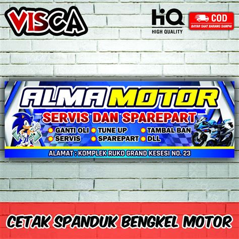 Jual Spanduk X Banner Bengkel Motor Bisa Custom Shopee Indonesia