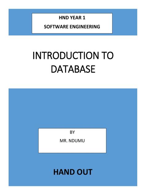 hand out intro to database pdf relational database databases