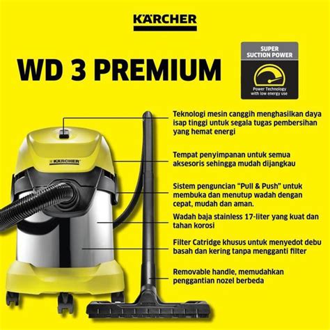 Jual Karcher WD 3 Premium Wet And Dry Vacuum Cleaner WD3 Penyedot